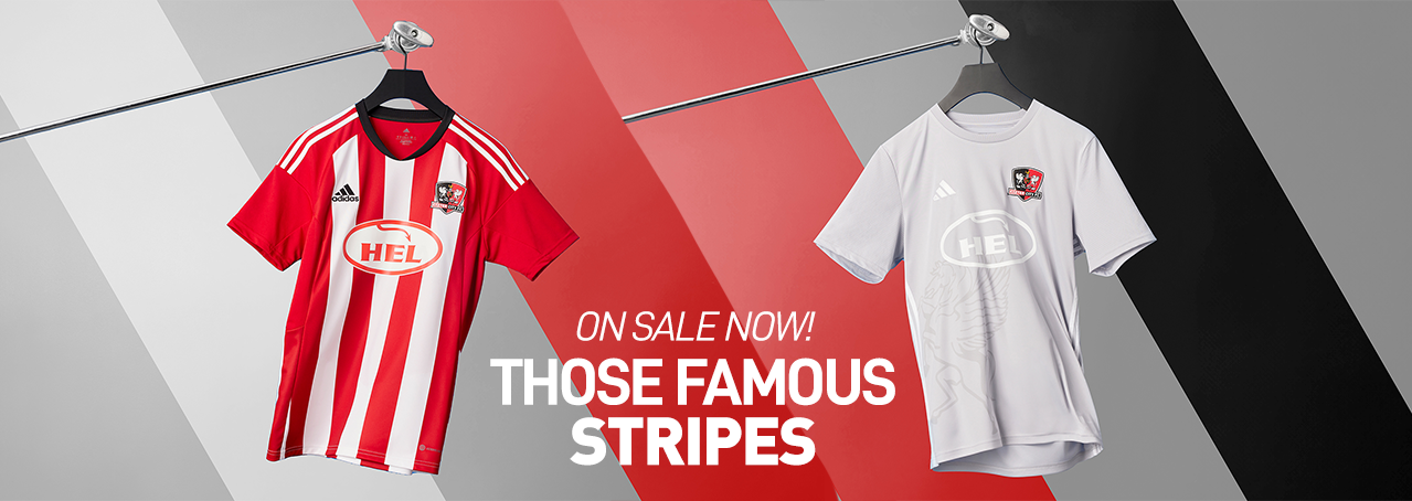 Football Shirts, Clothing and Merchandise branded Exeter City FC ...