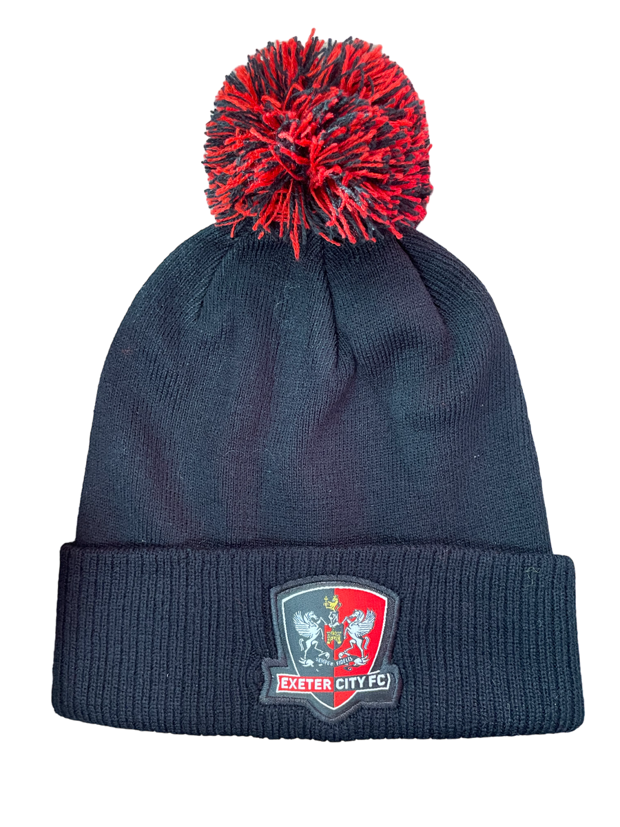 ECFC Black Bobble Hat – Exeter City Club Shop